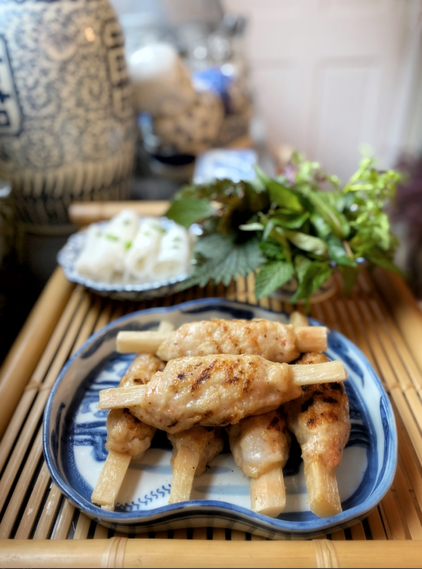 Grilled Shrimp on Sugar Cane - Chao Tom - Taste Topics
